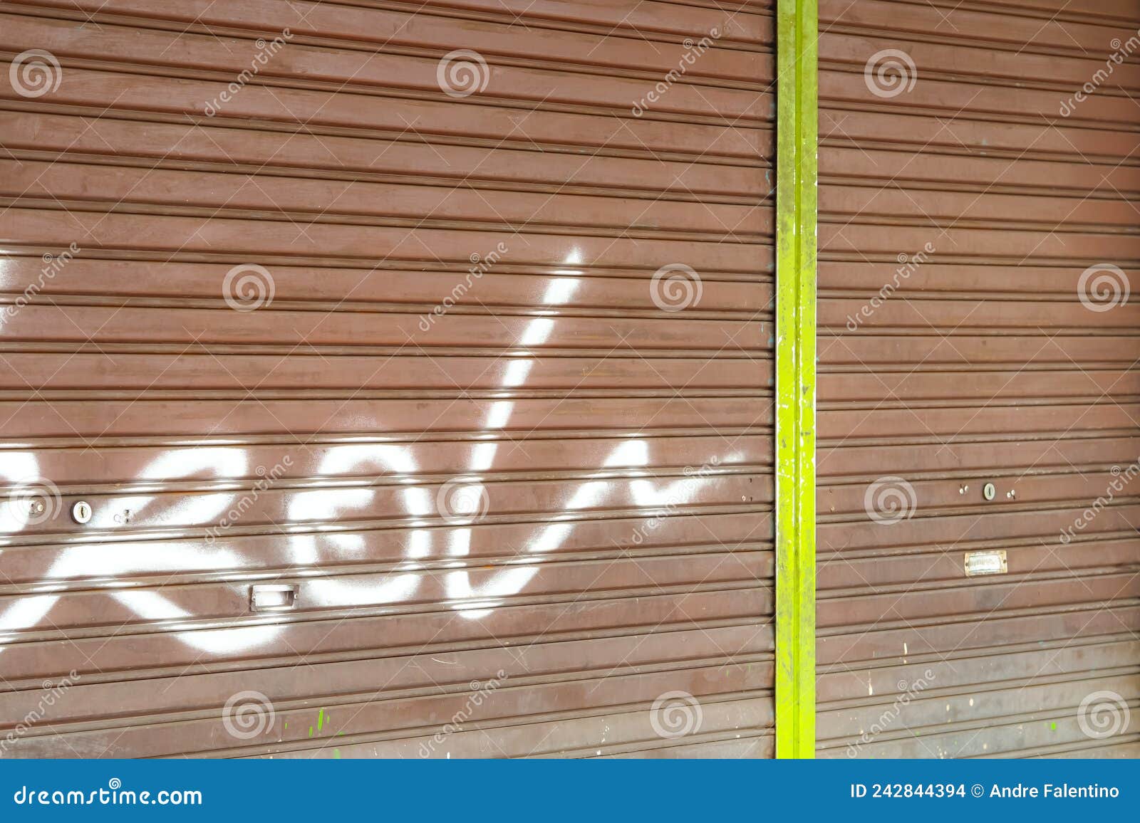 Mural Scribble on Brown Door Stock Photo - Image of mural, wood: 242844394