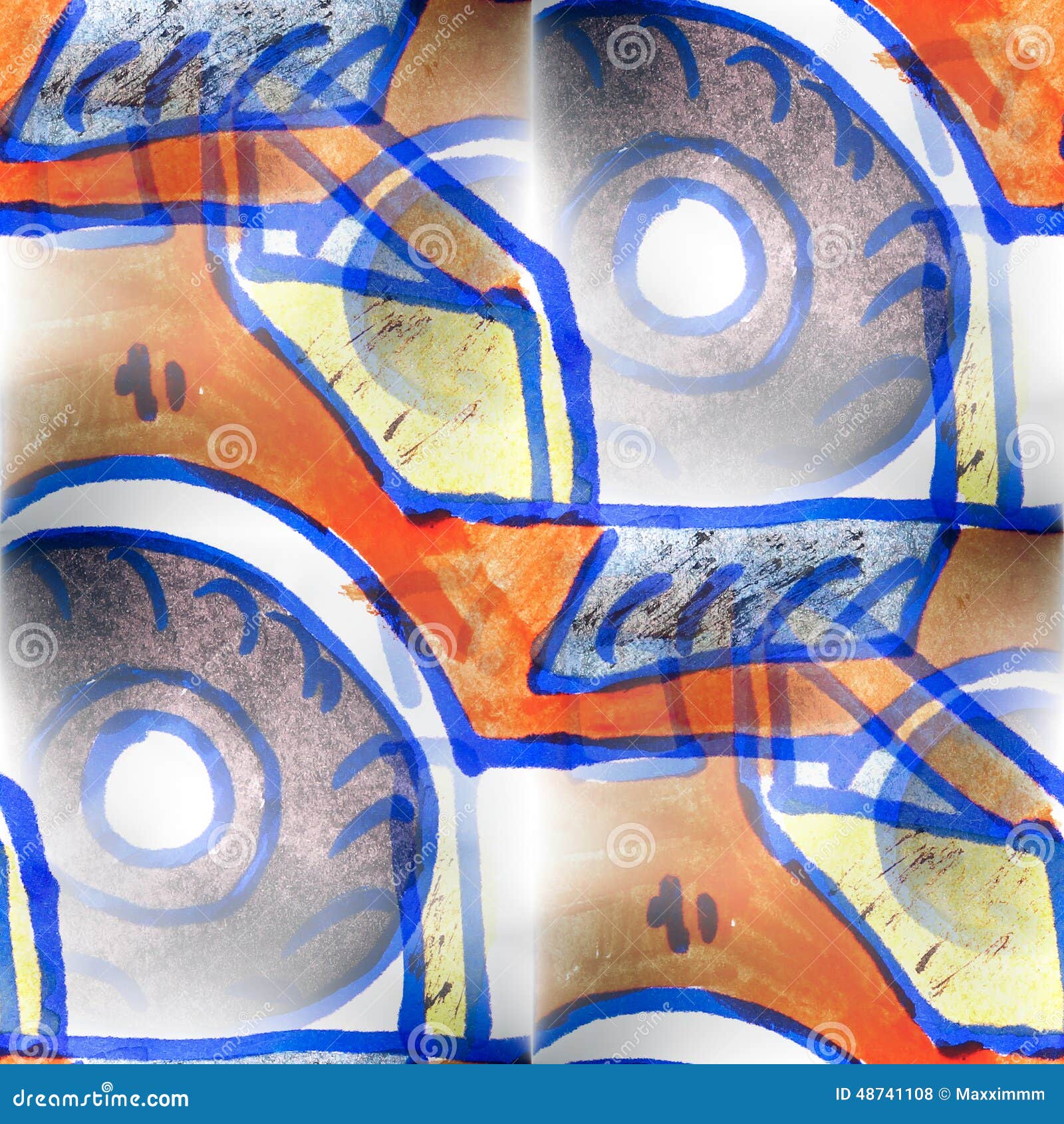 Mural Seamless Tractor Pattern Background Stock Illustration ...