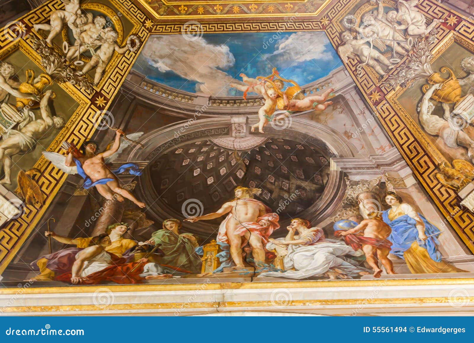 Mural - Vatican Museum editorial stock image. Image of landmark - 55561494