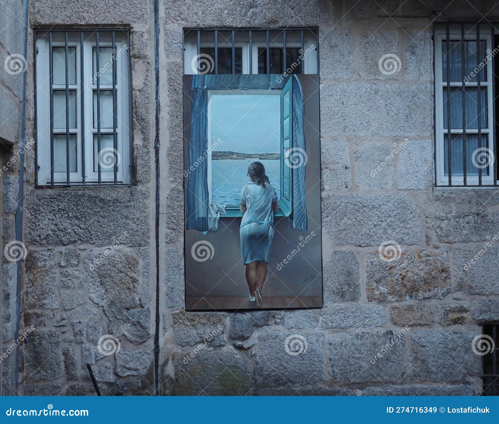 Mural in Vigo Spain editorial stock image. Image of painted - 274716349