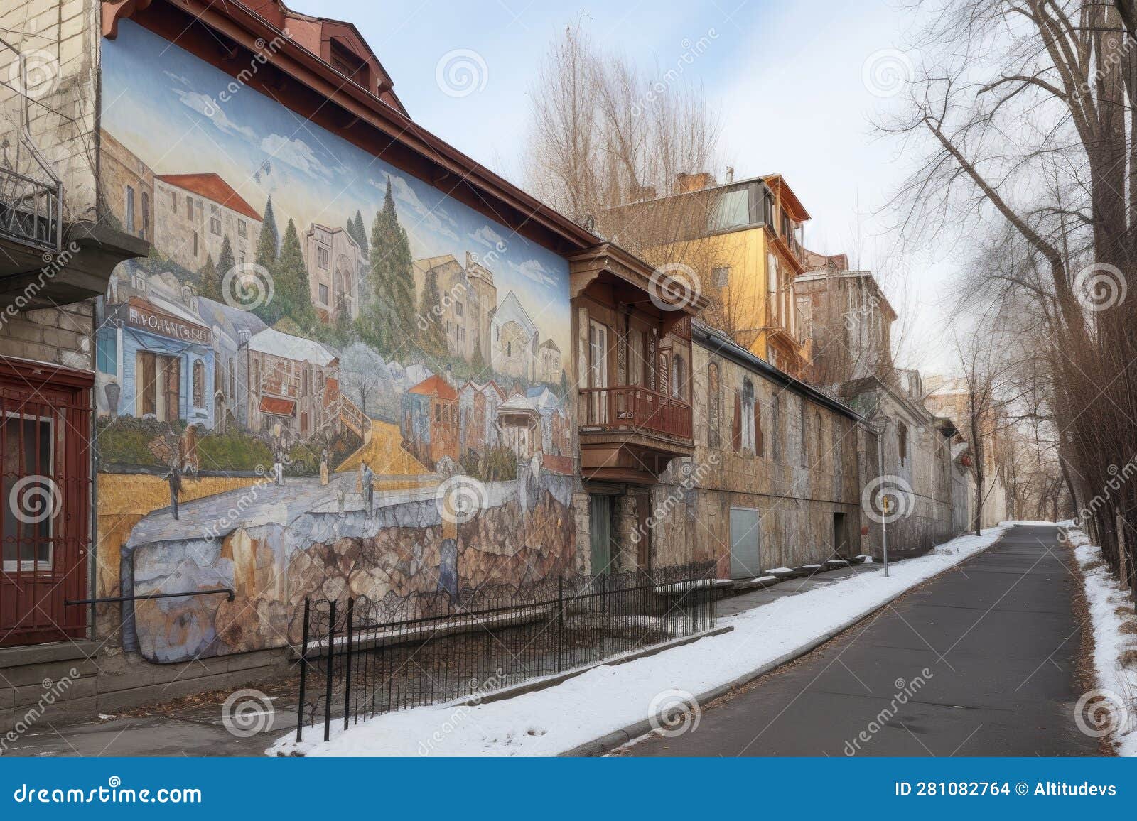 Murals Depicting Different Scenes of the City in Different Seasons ...