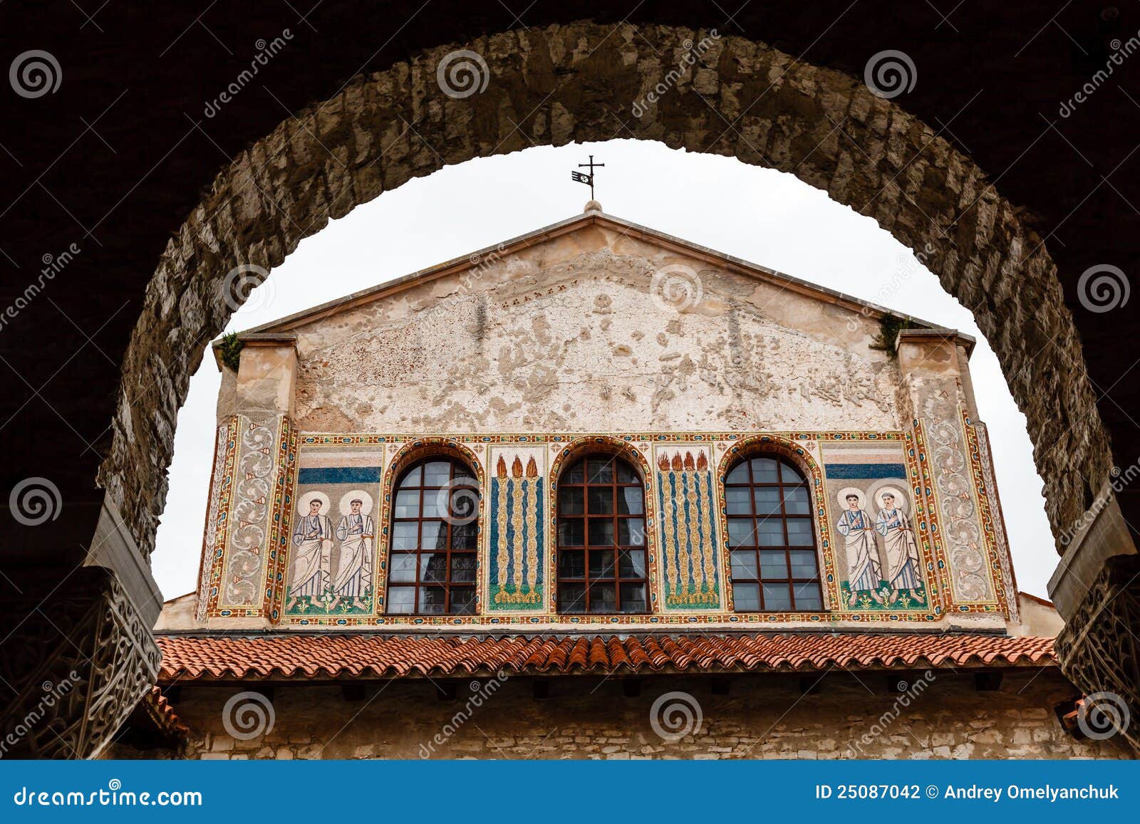 Murals of the Euphrasian Church in Porec Stock Photo - Image of ...