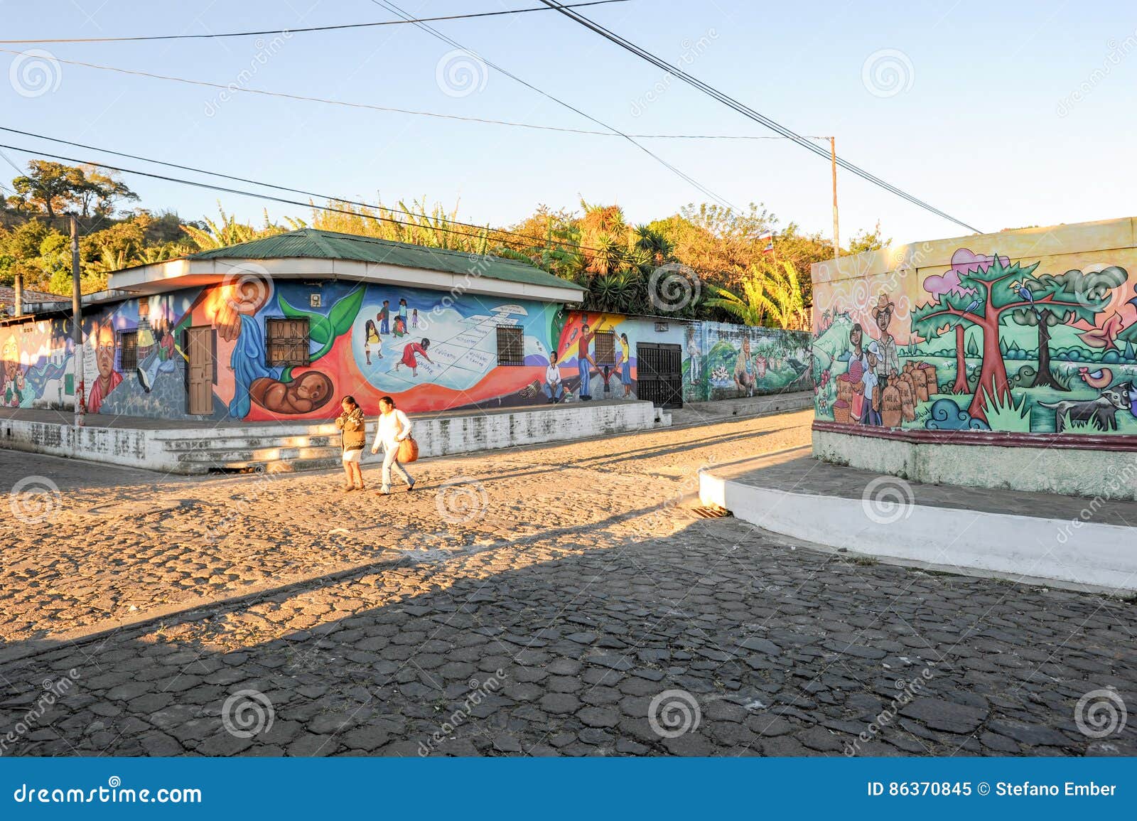 Murals on Homes at Conception De Ataco in El Salvador Editorial Image ...