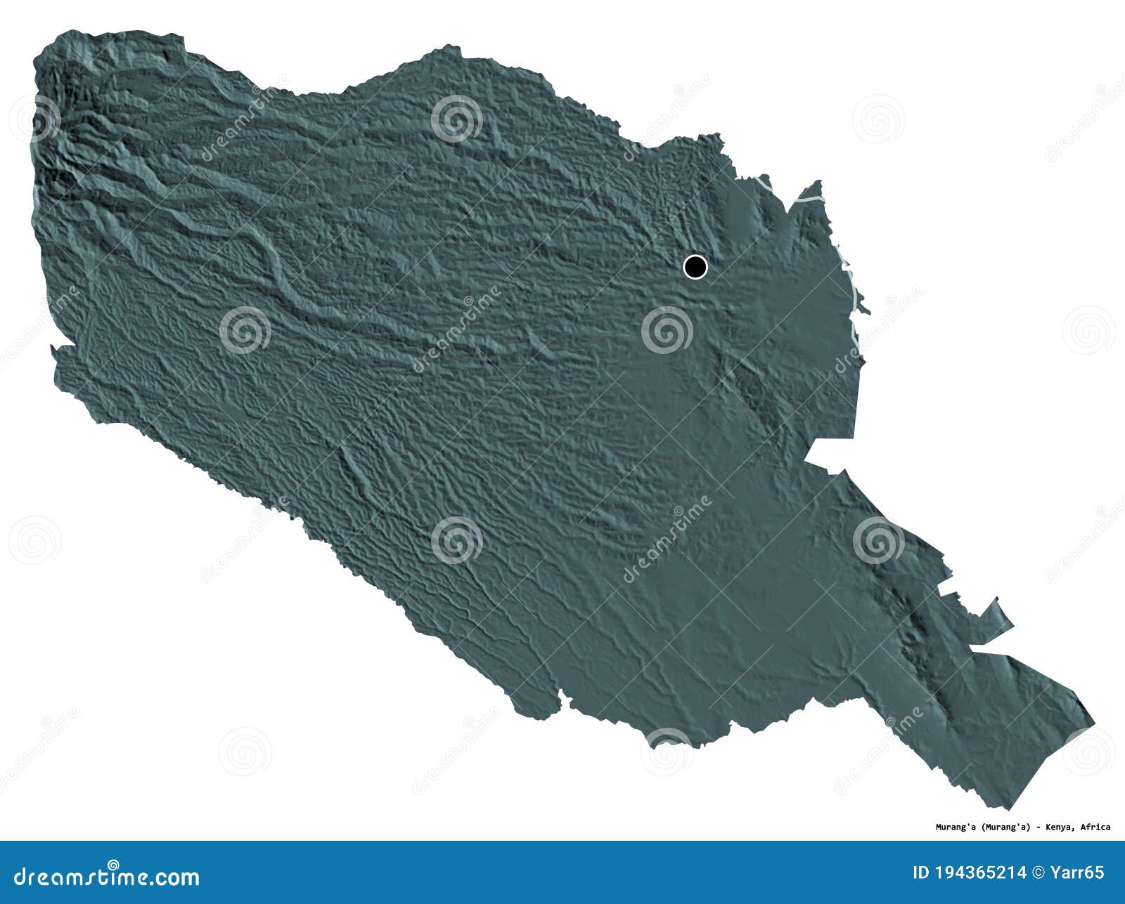 Murang a, County of Kenya, on White. Administrative Stock Illustration ...