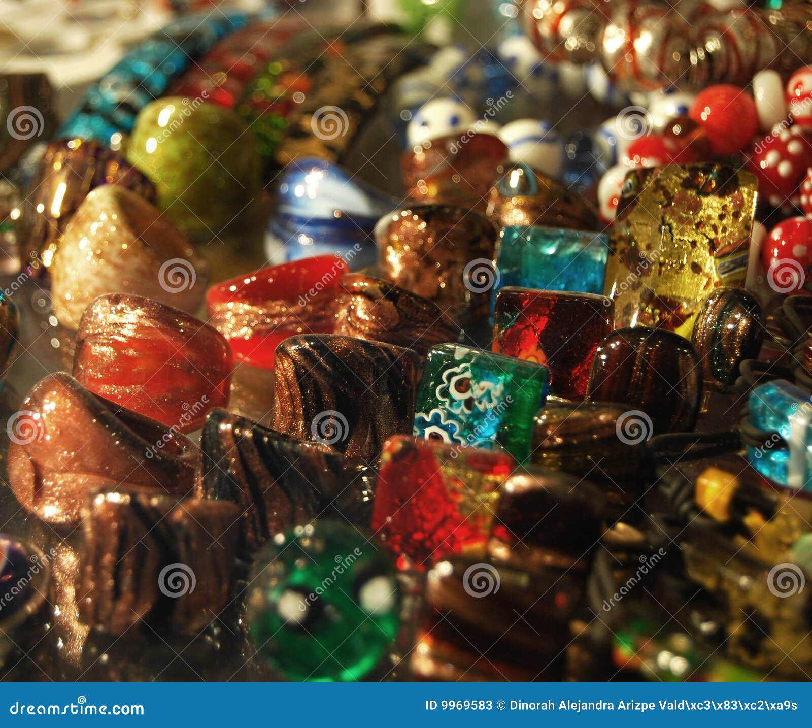 Murano Glass Rings stock image. Image of venetian, colors - 9969583