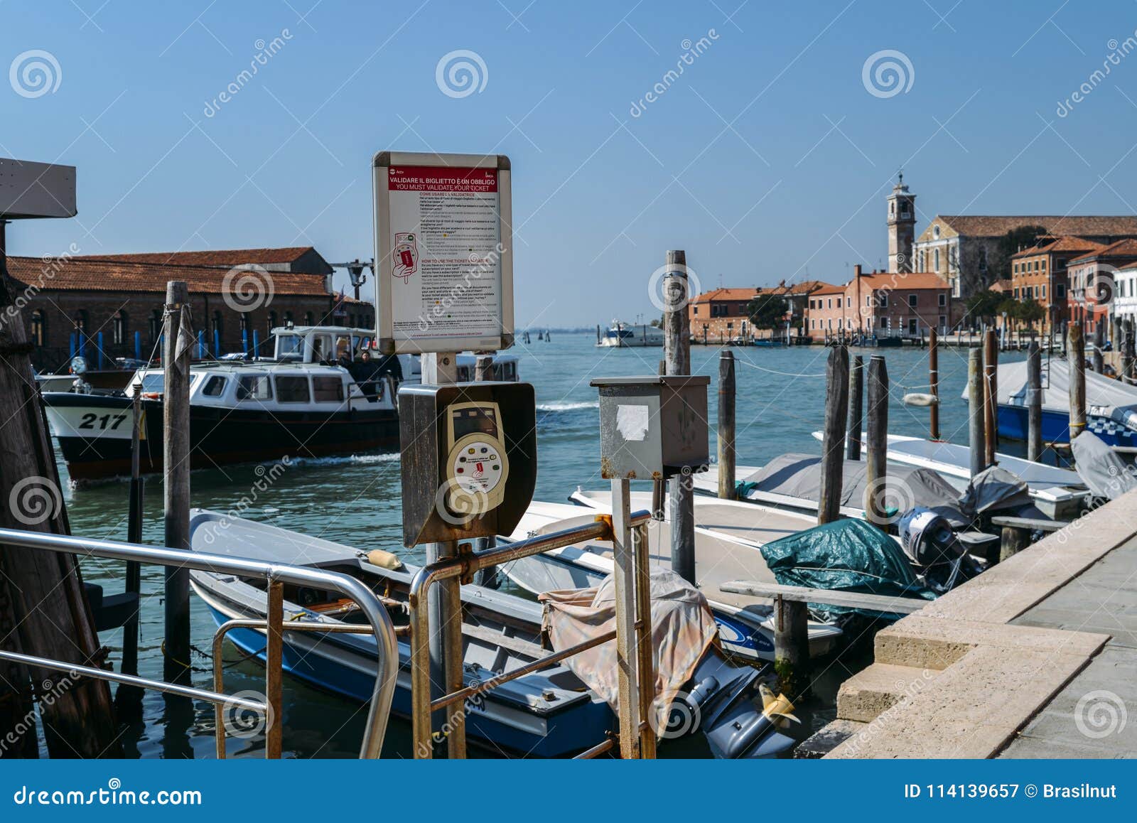 The Electronic Machine for Validating ACTV Tickets at the Water Bus ...