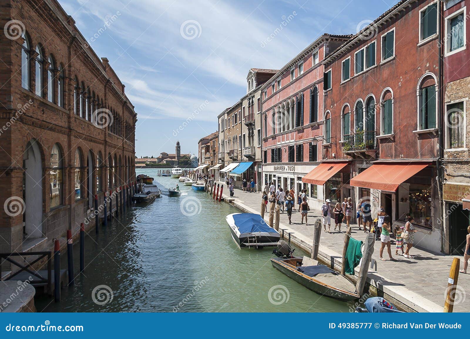 Murano Venice, Italy - March 26, 2019: View Of A Small Square With Old ...