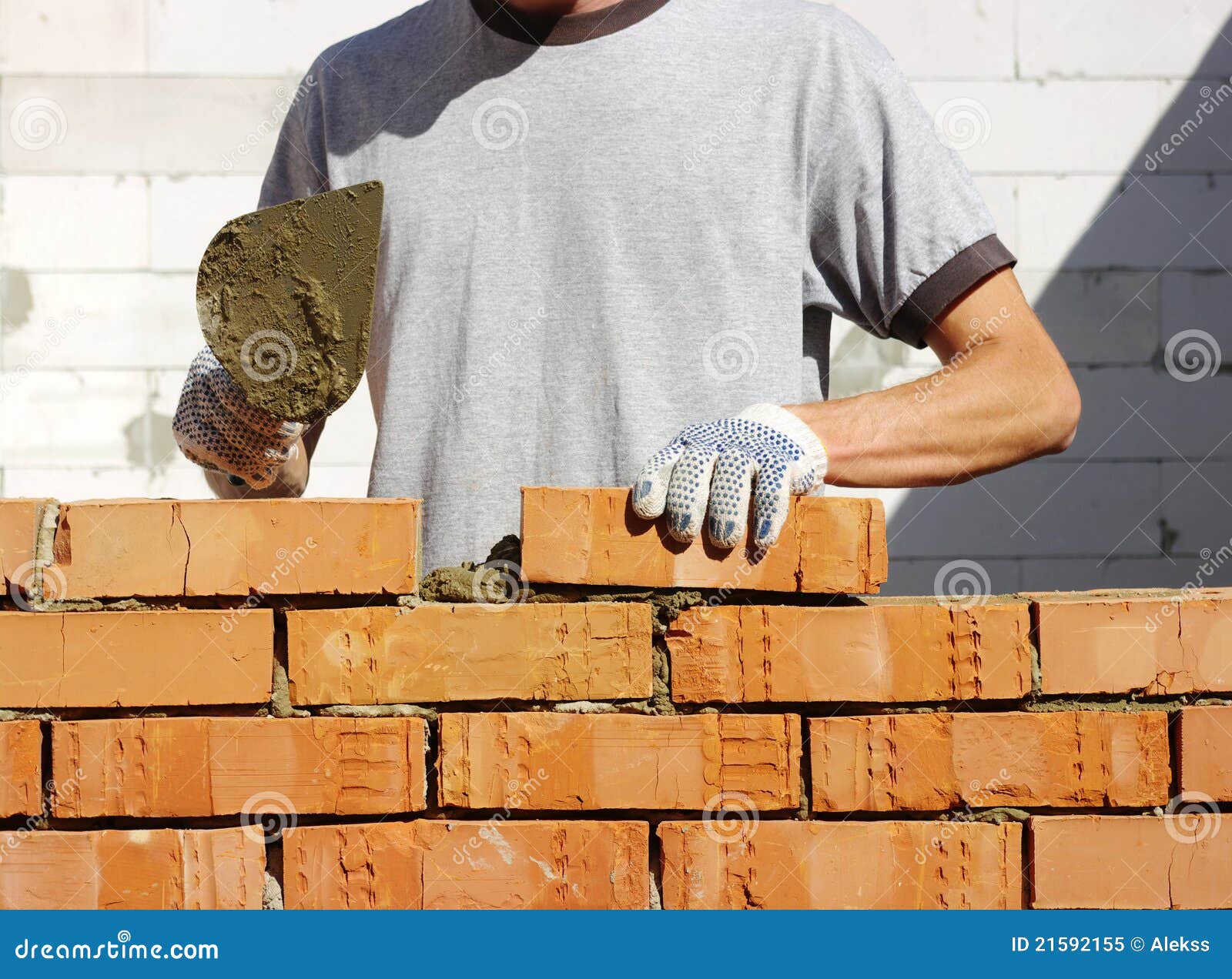Muratore immagine stock. Immagine di blocchi, installazione - 21592155