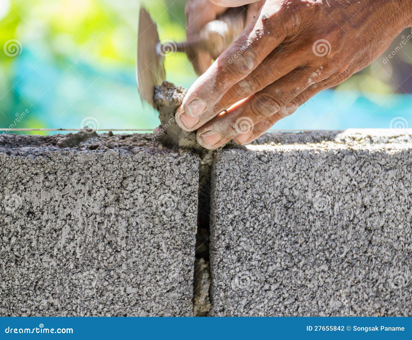 Muratore fotografia stock. Immagine di sfondo, mano, muratura - 27655842