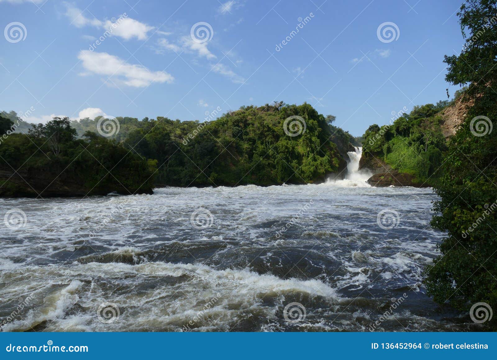 Murchison Falls, Waterfall Between Lake Kyoga And Lake Albert On The ...