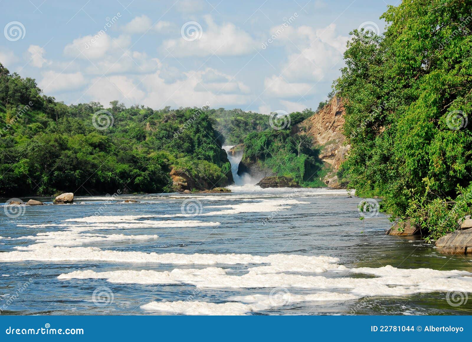 Murchison Falls on the Victoria Nile, Uganda Stock Photo - Image of ...