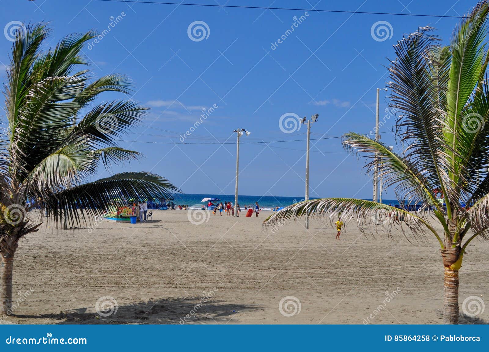 Murcielago Beach, Manta, Ecuador Stock Photo - Image of pacific ...