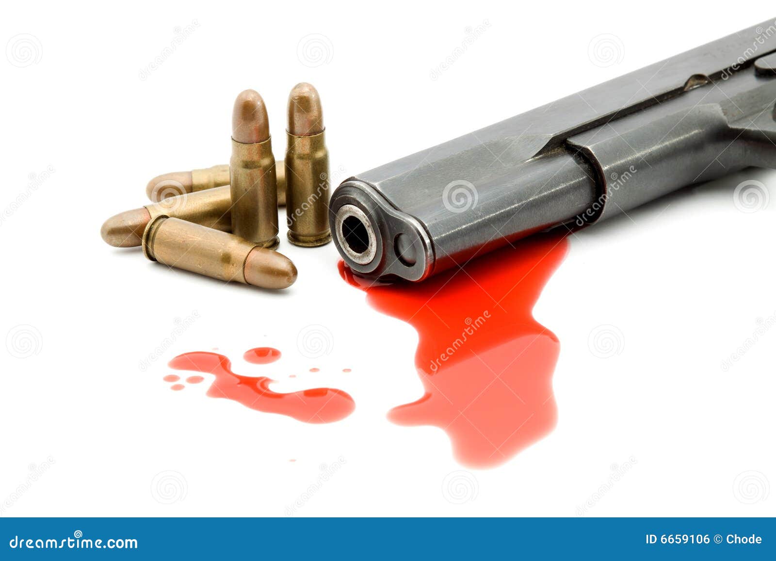 Murder Concept - Gun and Blood Stock Photo - Image of bullet, bullets ...