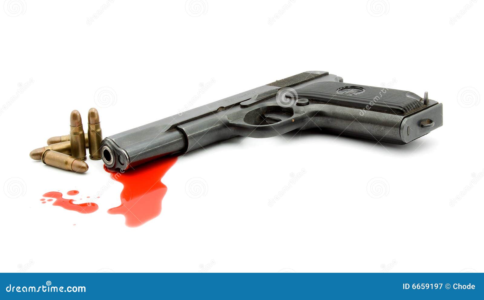 Murder Concept - Gun and Blood Stock Image - Image of isolated, murder ...