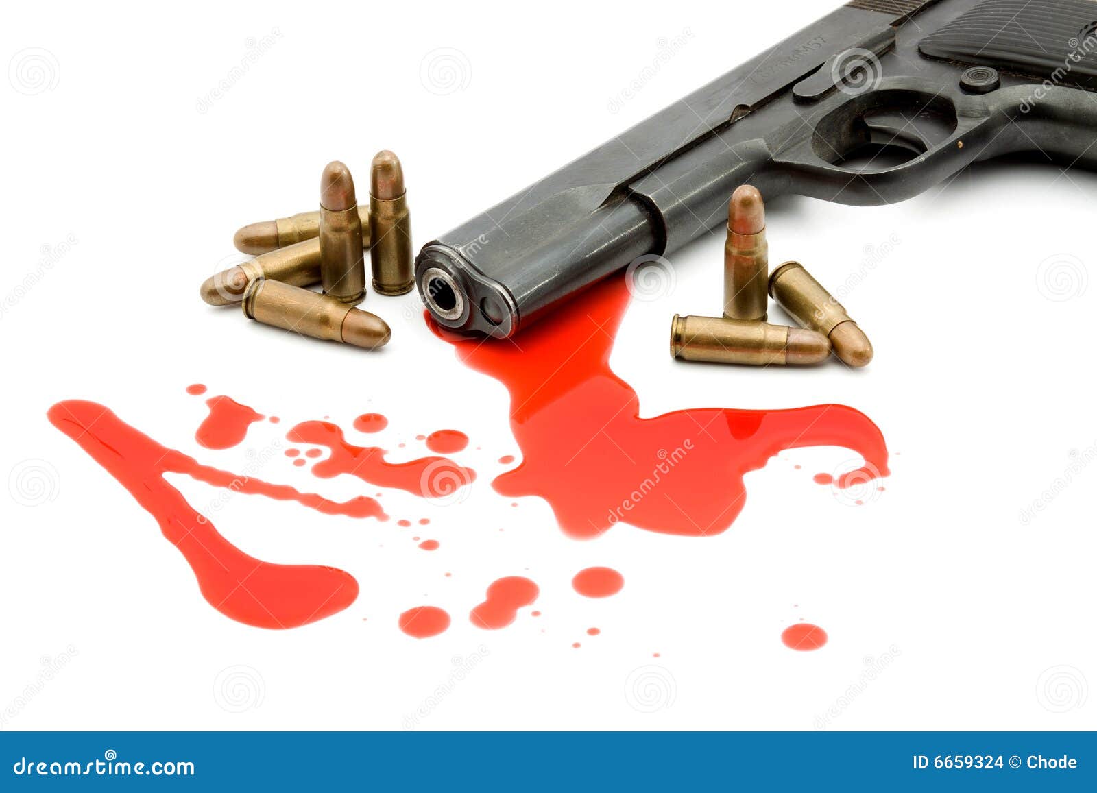 Gun & Blood Stock Image | CartoonDealer.com #18359365
