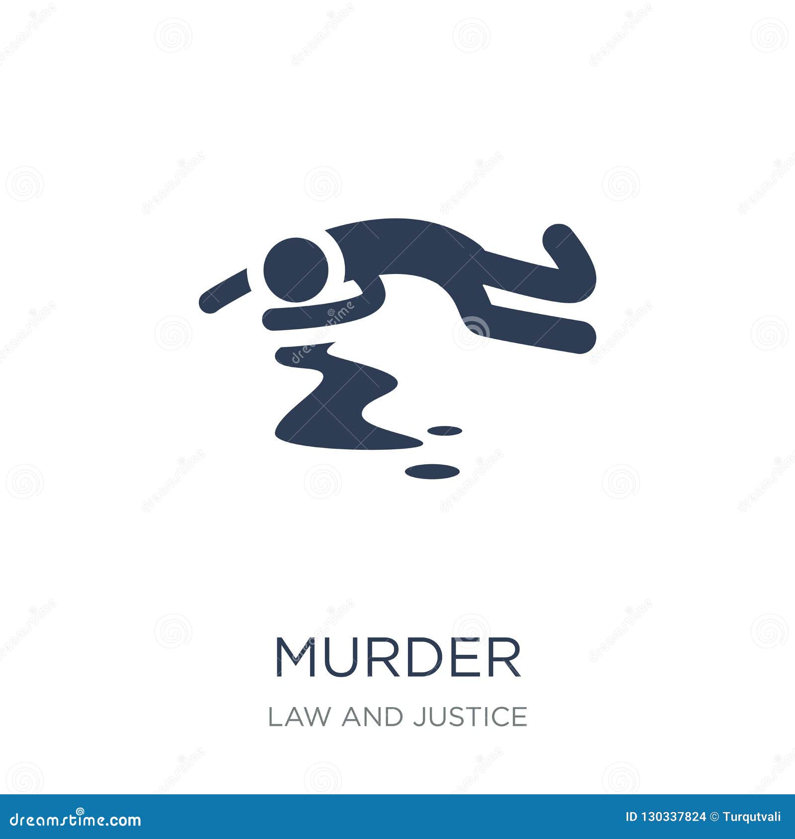 Murder Icon. Trendy Flat Vector Murder Icon on White Background Stock ...
