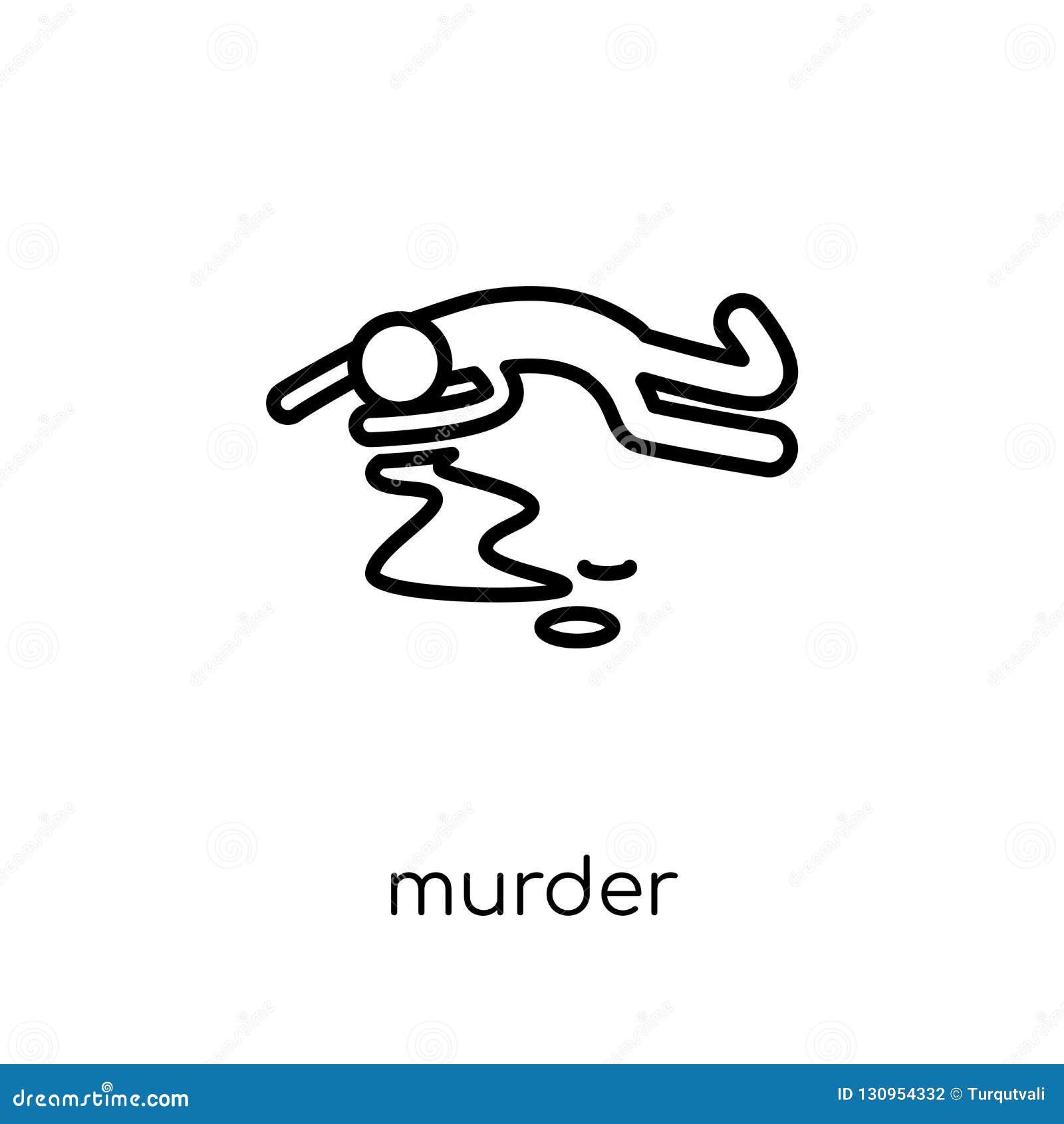 Murder Icon. Trendy Modern Flat Linear Vector Murder Icon on White ...