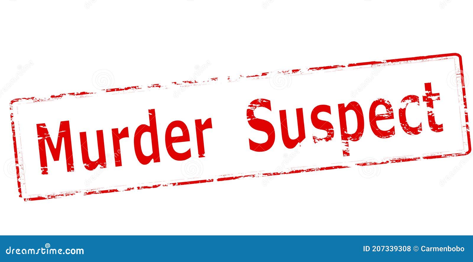 Stamp with Text Murder Suspect Stock Illustration - Illustration of ...