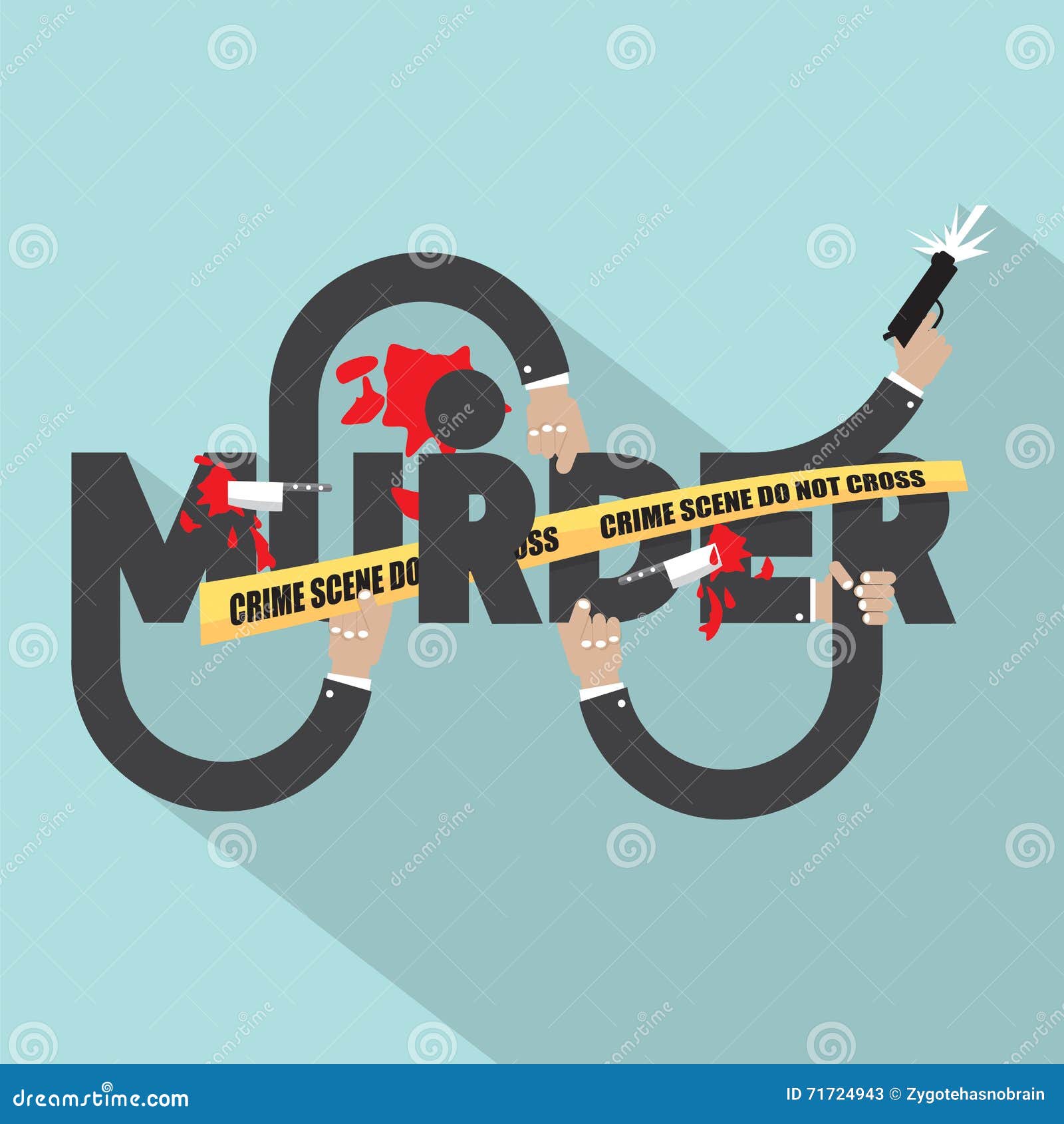 Murder Typography Design. stock vector. Illustration of crime - 71724943