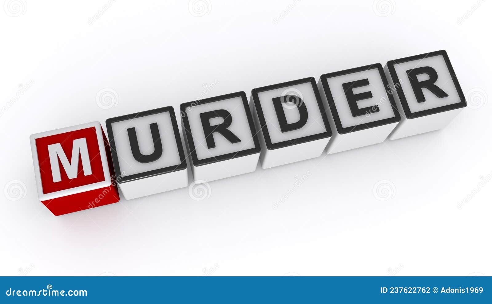 Word Murder Written Under The Curled Piece Of Red Torn Paper. Concept ...