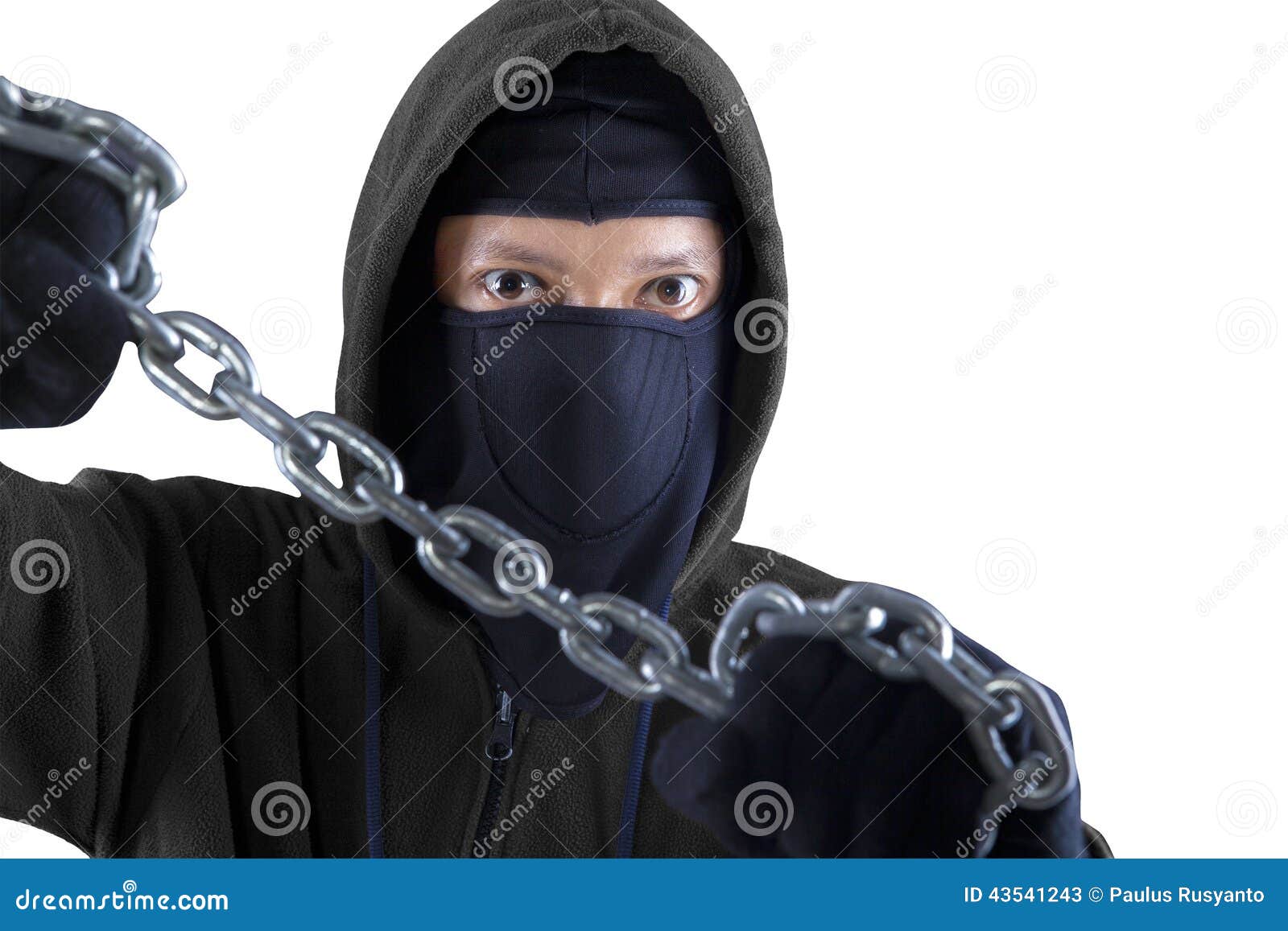 Murderer holding chain 1 stock image. Image of evil, attack - 43541243