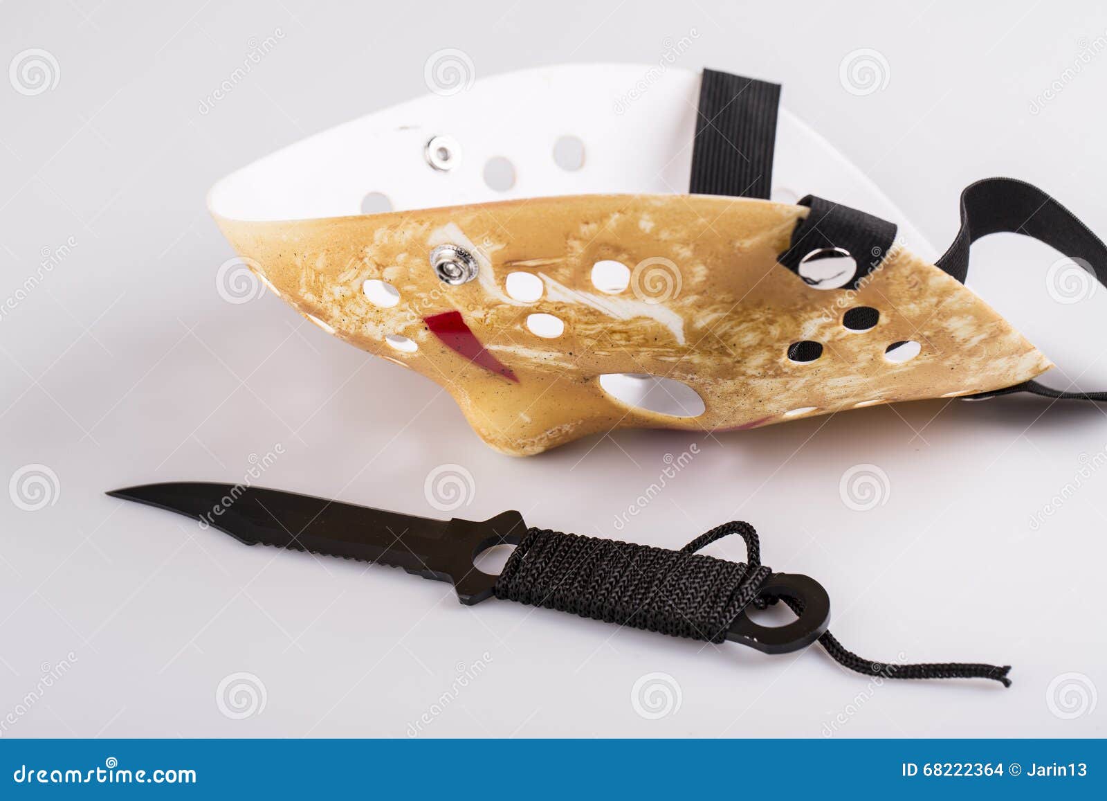 Murderer Mask and Knife on White Stock Photo - Image of bandit, murder ...