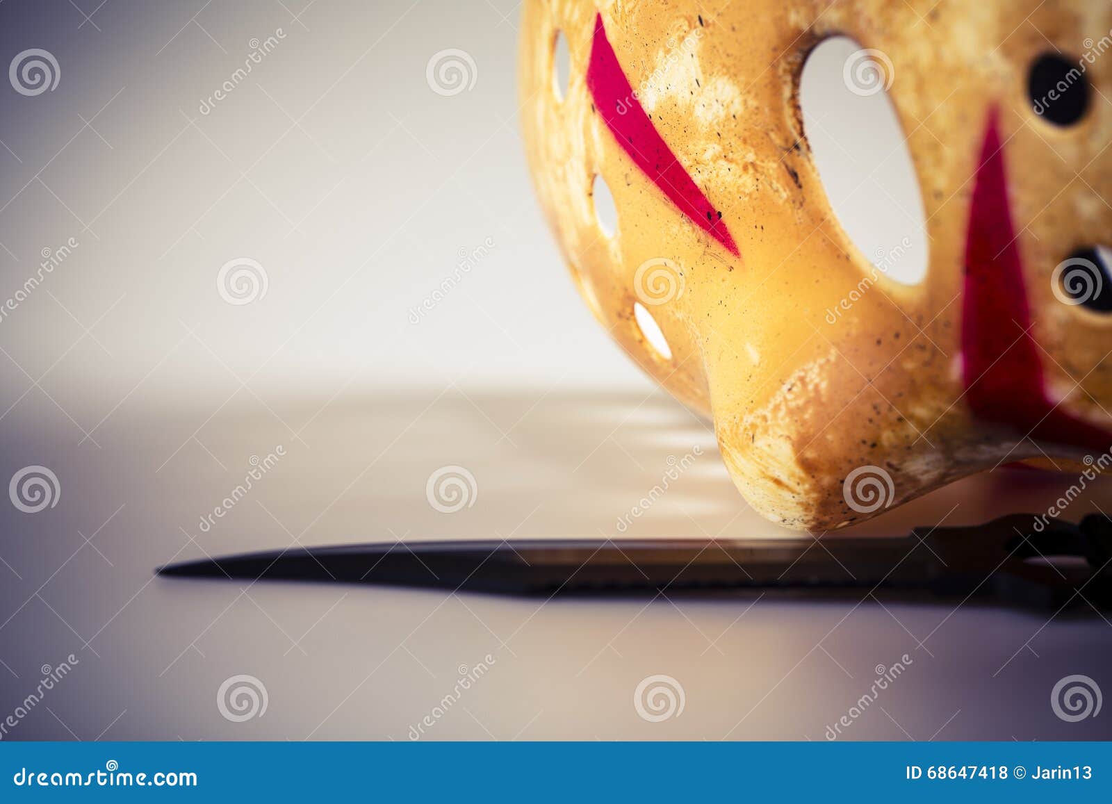 Murderer Mask and Knife on White Stock Photo - Image of crime, knife ...