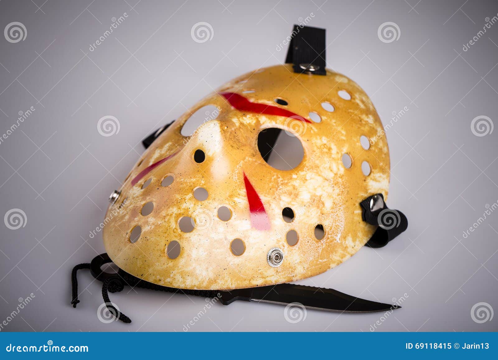 Murderer Mask and Knife on White Stock Image - Image of violence, thief ...