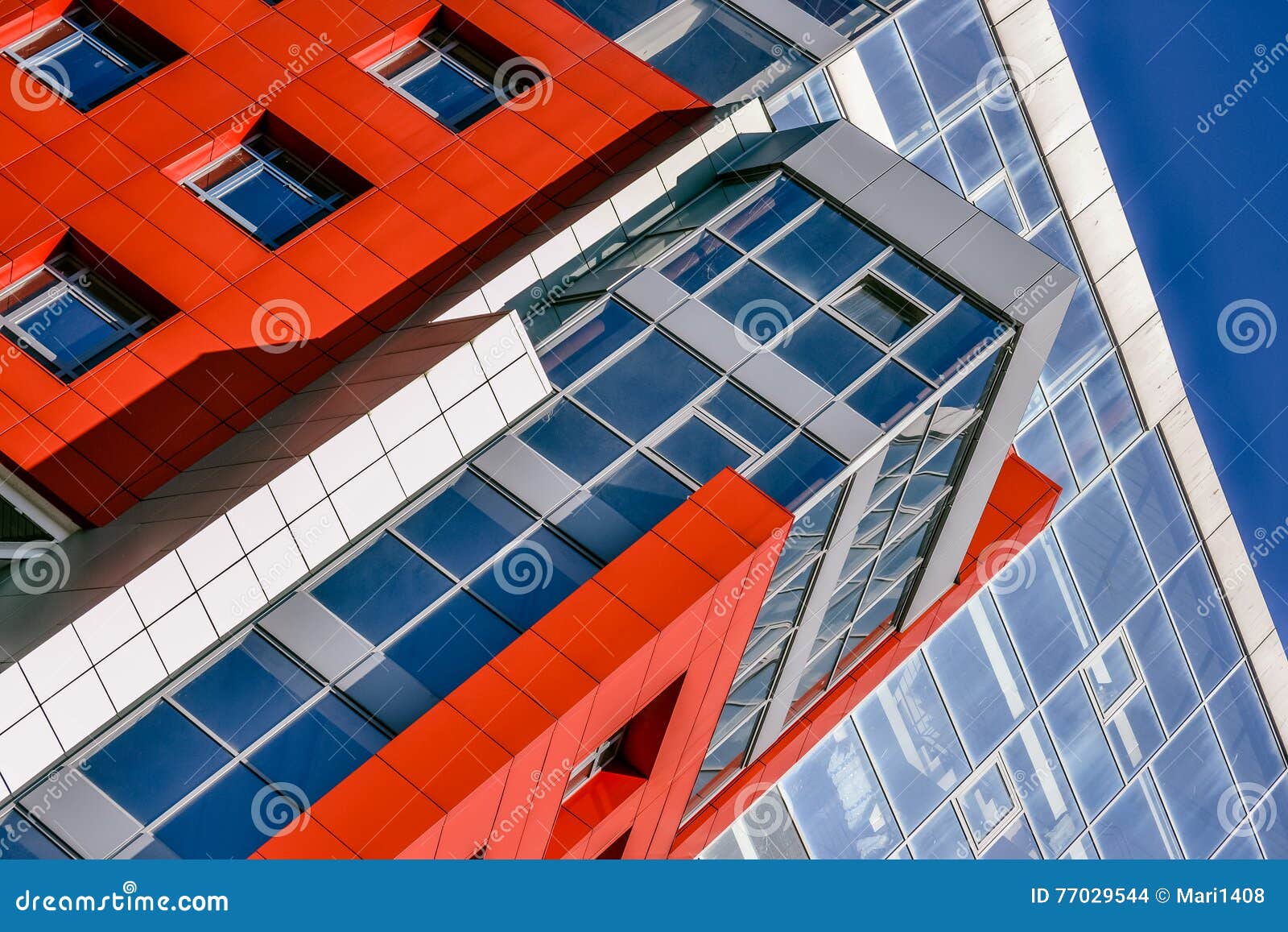 Muren Van Een Modern Gebouw Stock Foto - Image of concreet, blauw: 77029544