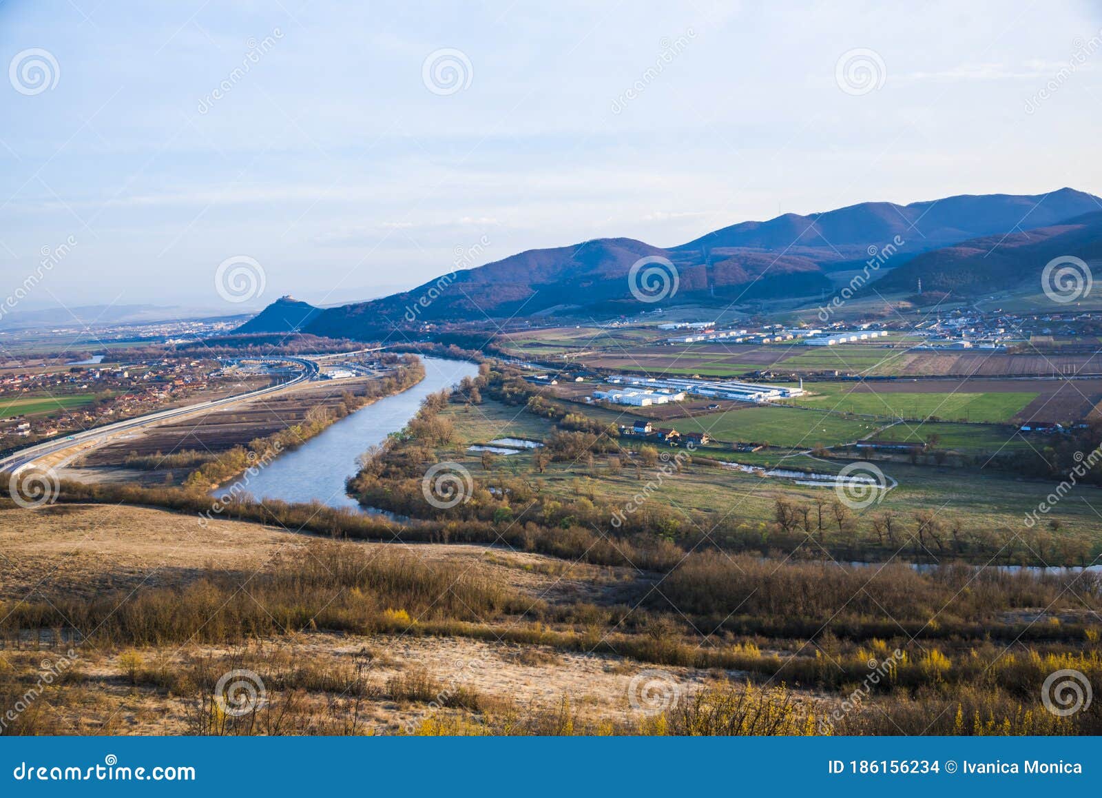Beautiful Landscape on the Mures River Stock Photo - Image of doves ...