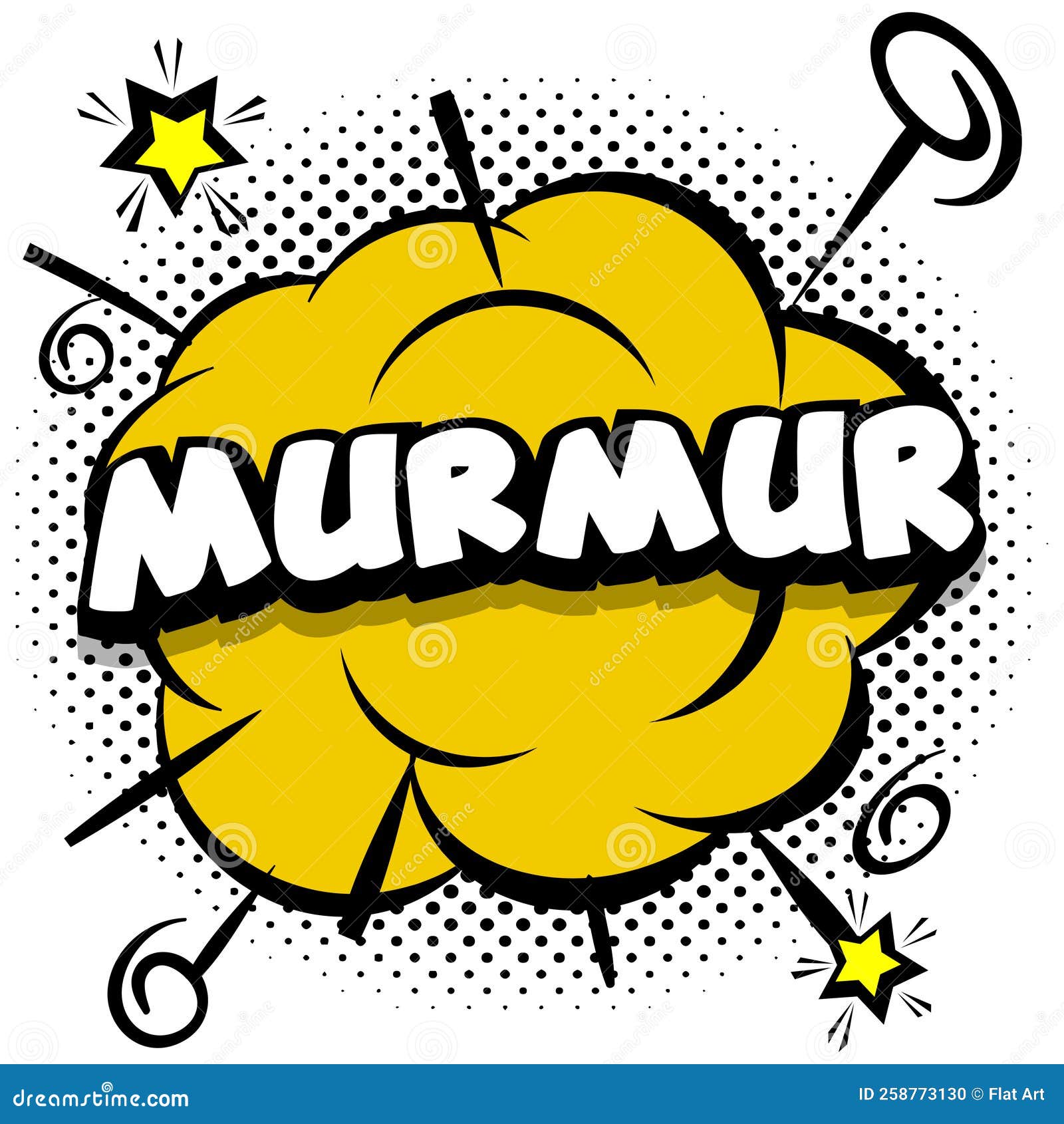 Murmur Comic Bright Template with Speech Bubbles on Colorful Frames ...