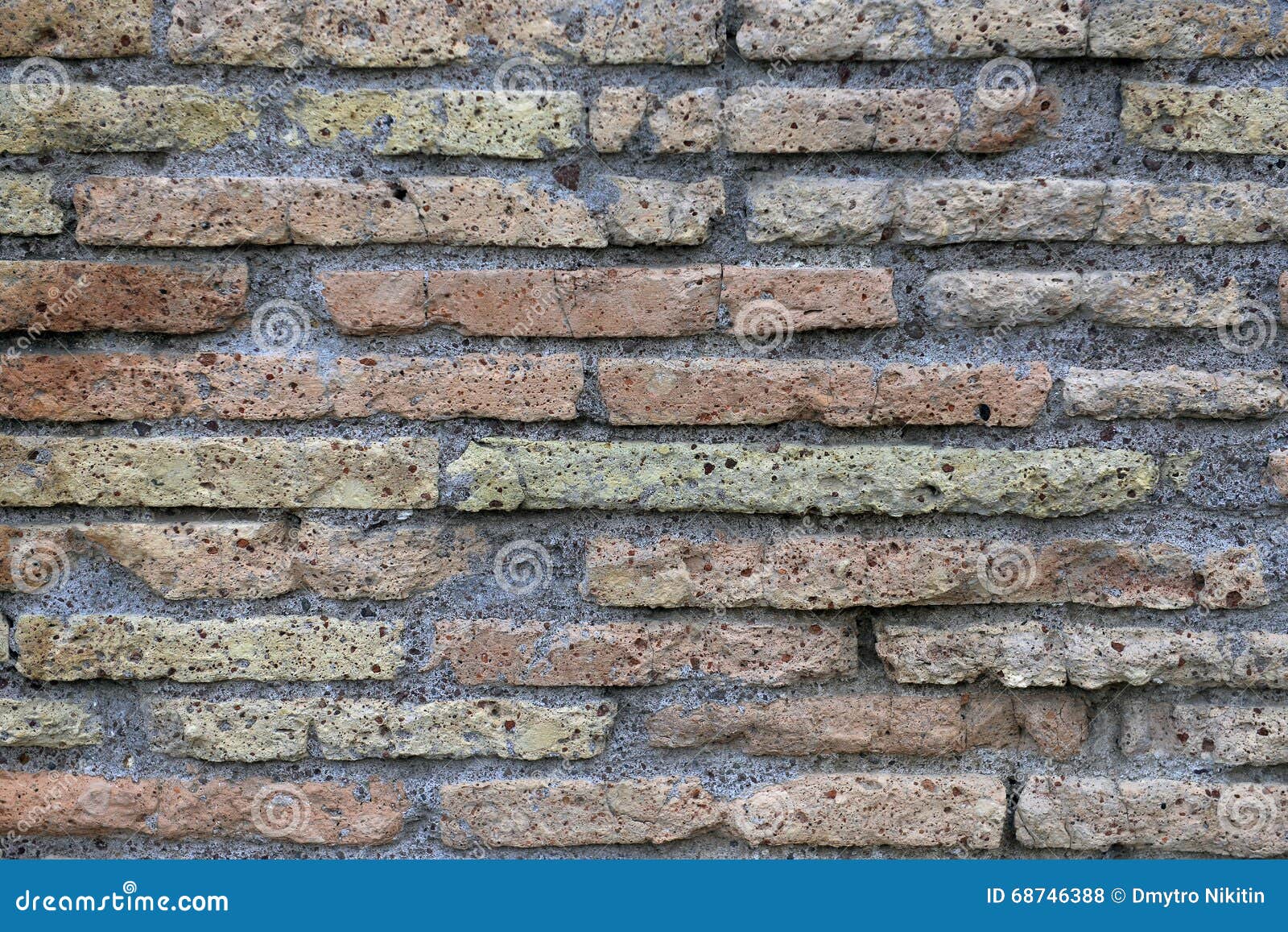 Muro Di Mattoni Romano Antico Fotografia Stock - Immagine di romano ...