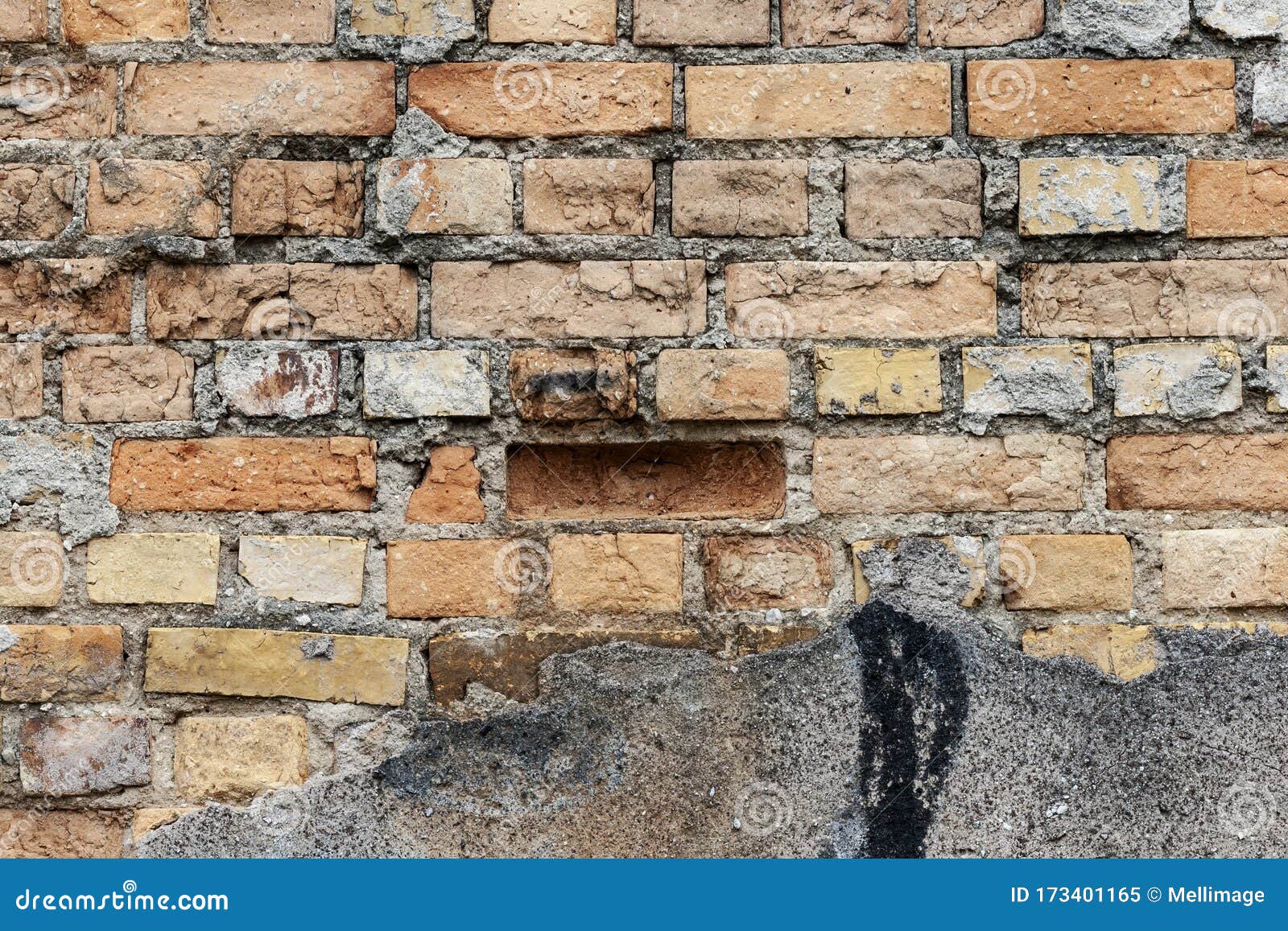 Muro rojo de ladrillo roto imagen de archivo. Imagen de roto - 173401165