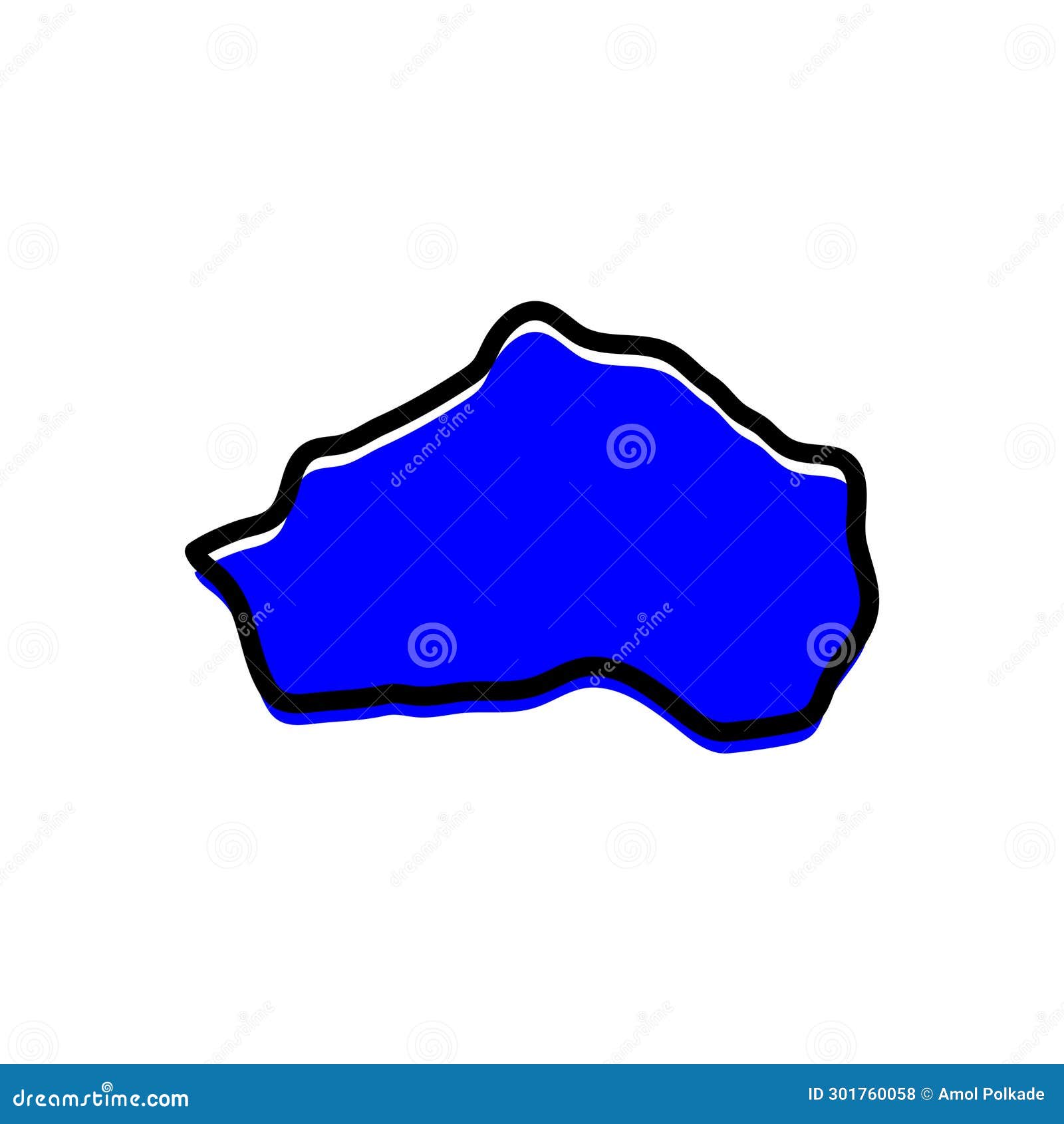 Libya Vector Map Isolated On White Background. High-Detailed Black ...