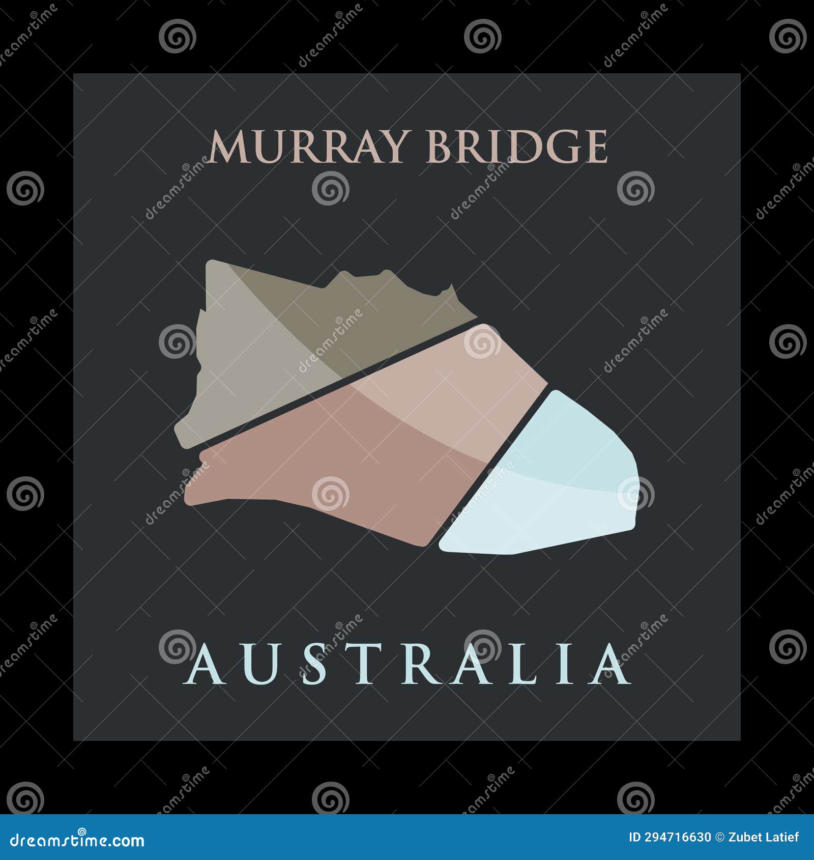 Murray Bridge City Map Geometric Simple Logo Stock Vector ...