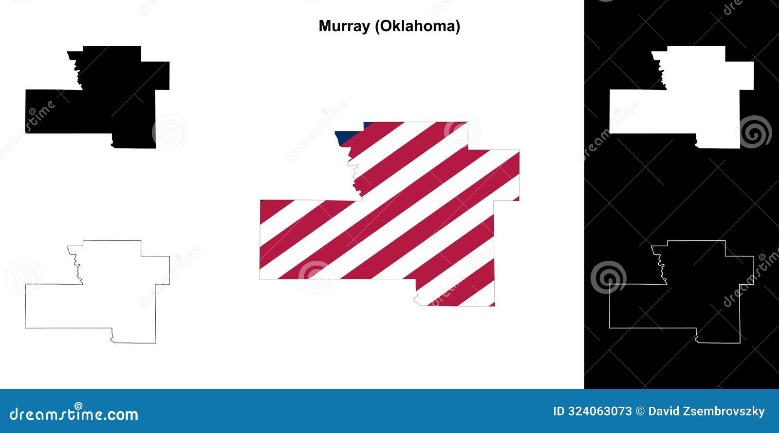 Map Of Murray County In Georgia State On White Background. Single ...