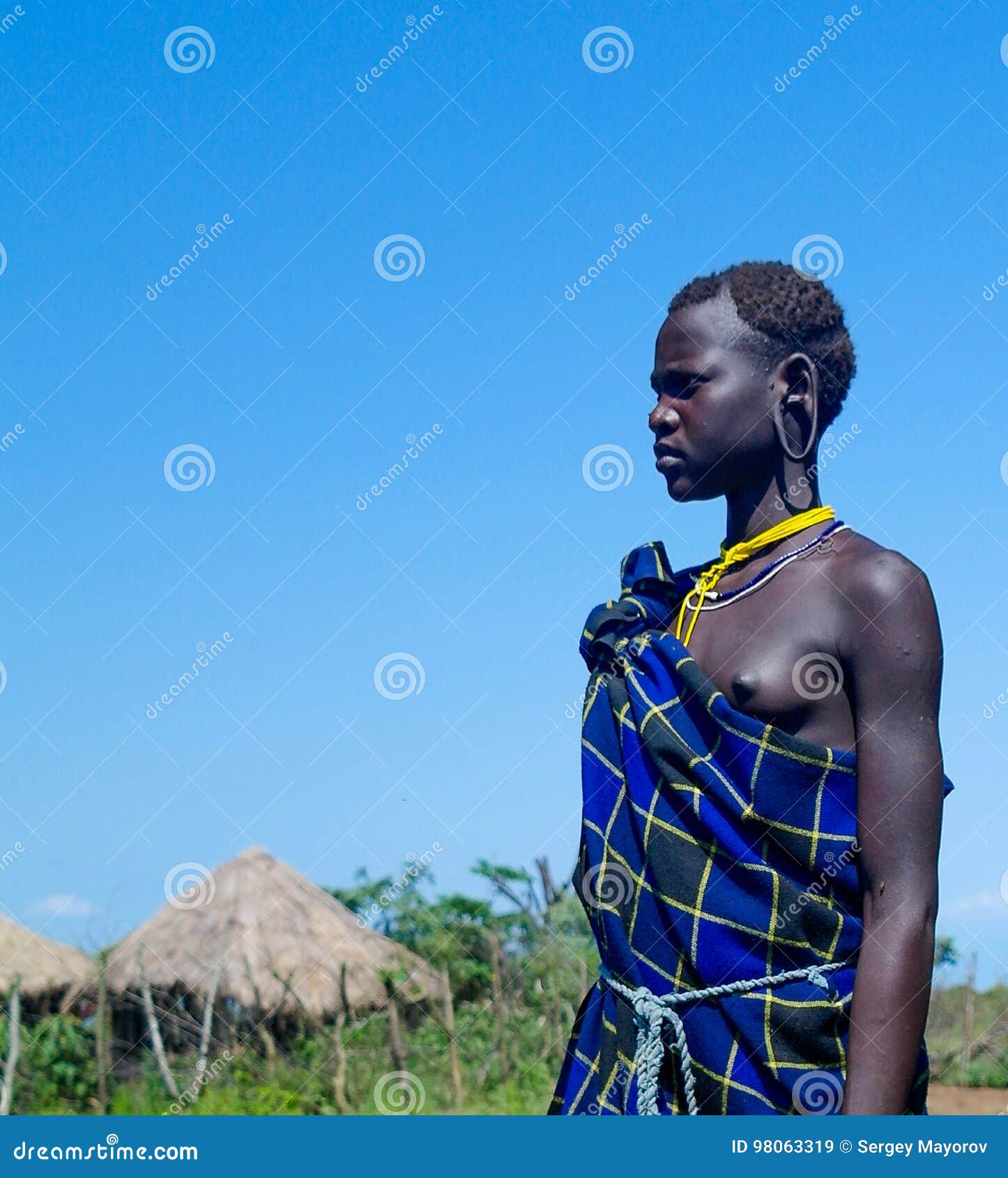 Mursi Tribe Woman At Omo Valley Ethiopia Editorial Stock Image Image