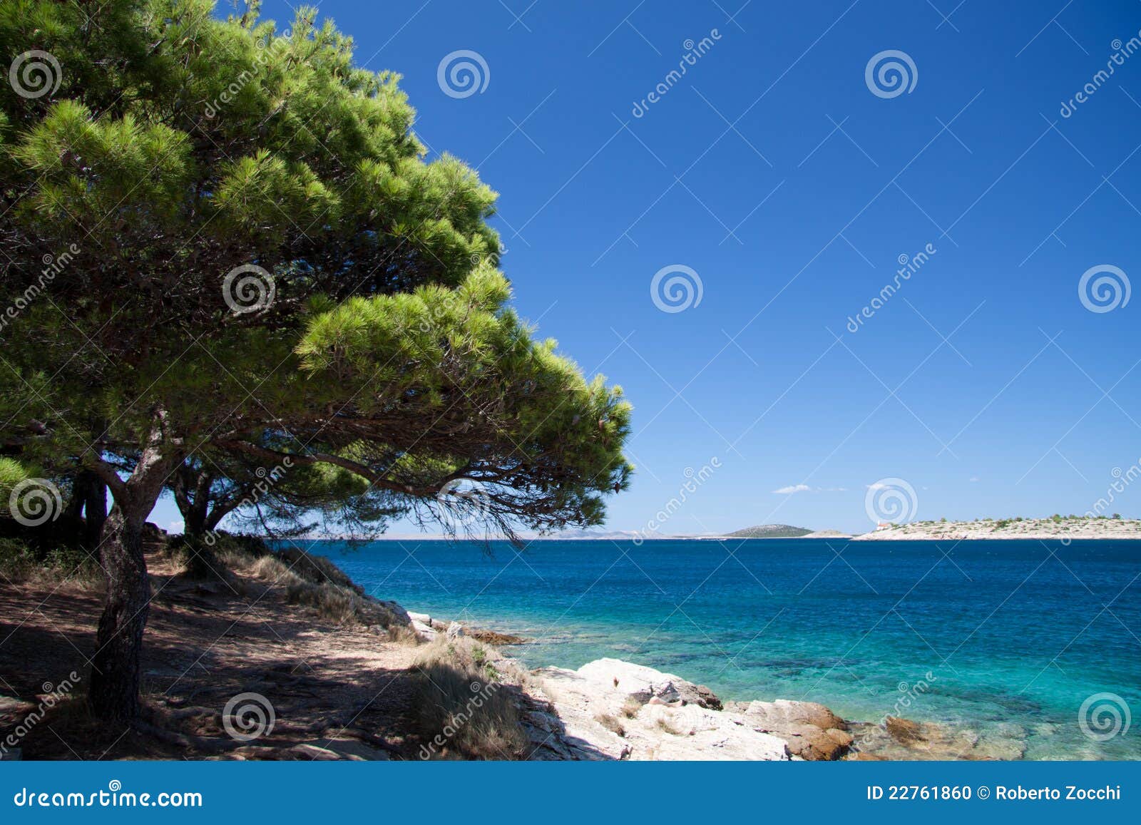 Murter - Kroatien stockfoto. Bild von bäume, sonne, dalmatien - 22761860