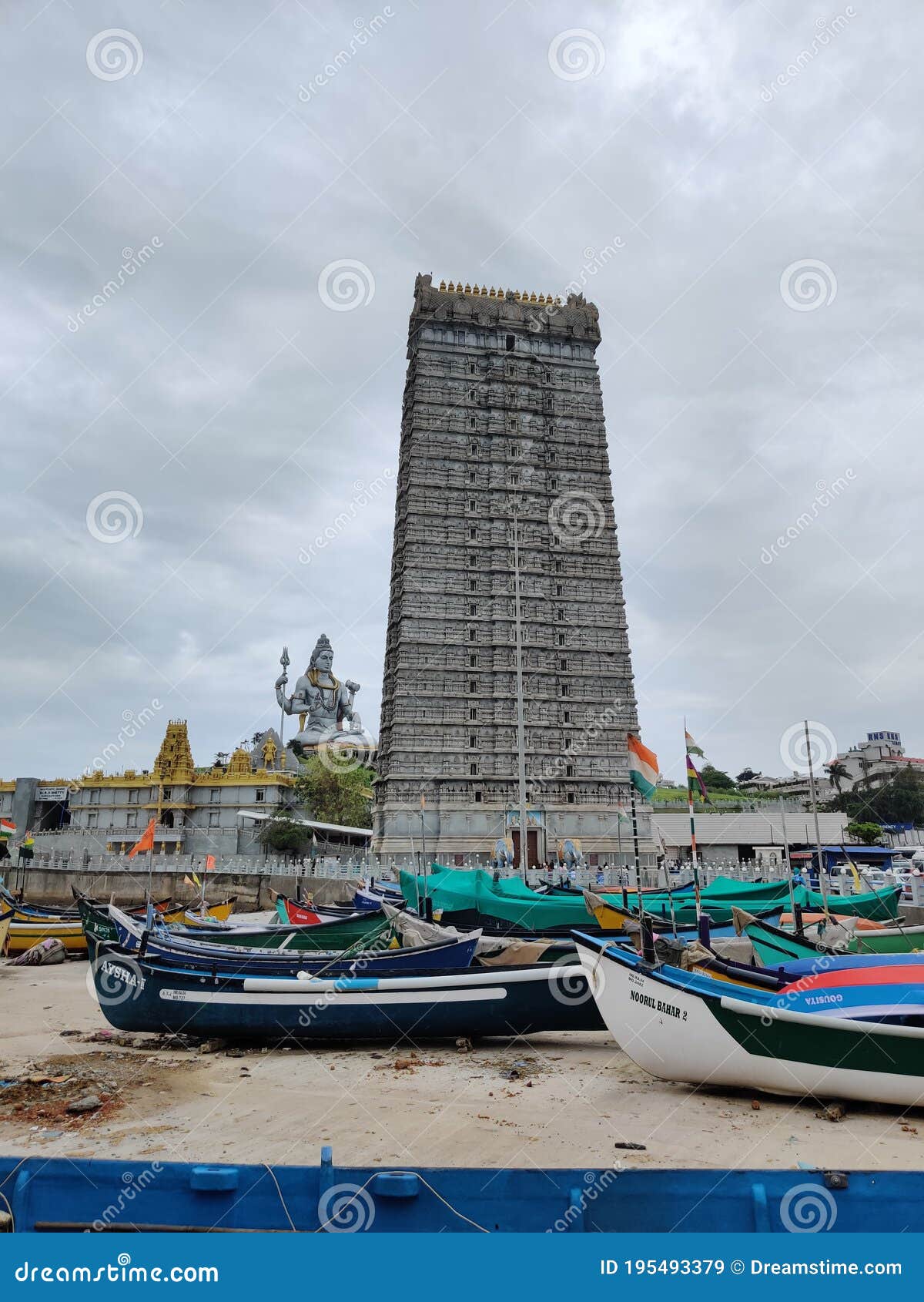 Murudeshwar Temple At Night - Lord Shiva Statue - Gopura - India ...