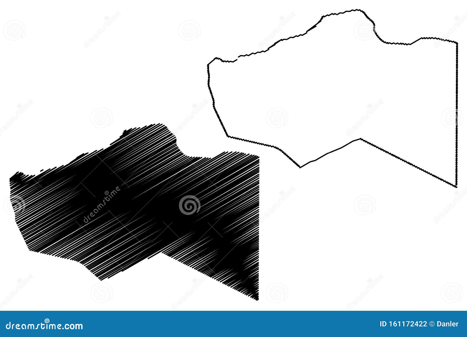 Murzuq District Districts of Libya, State of Libya, Fezzan Map Vector ...