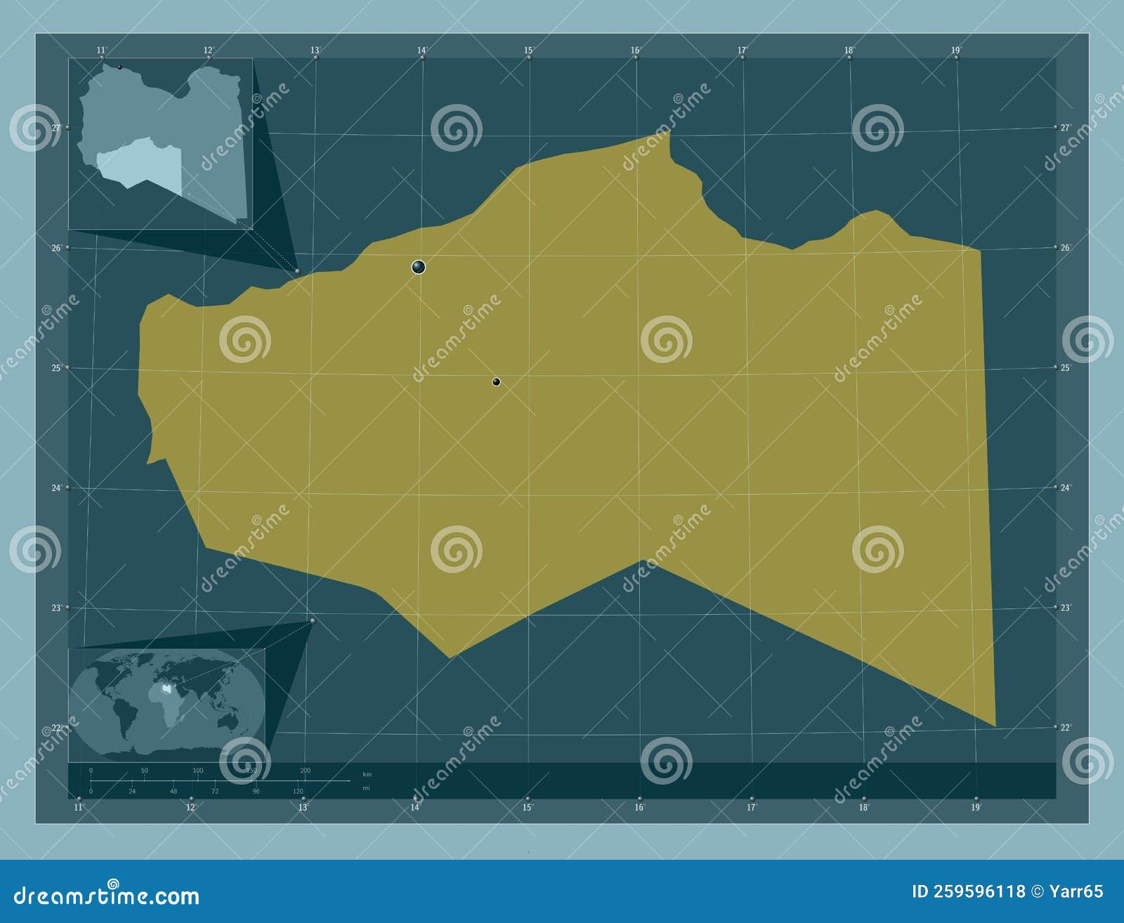 Murzuq, Libya. Solid. Major Cities Stock Illustration - Illustration of ...