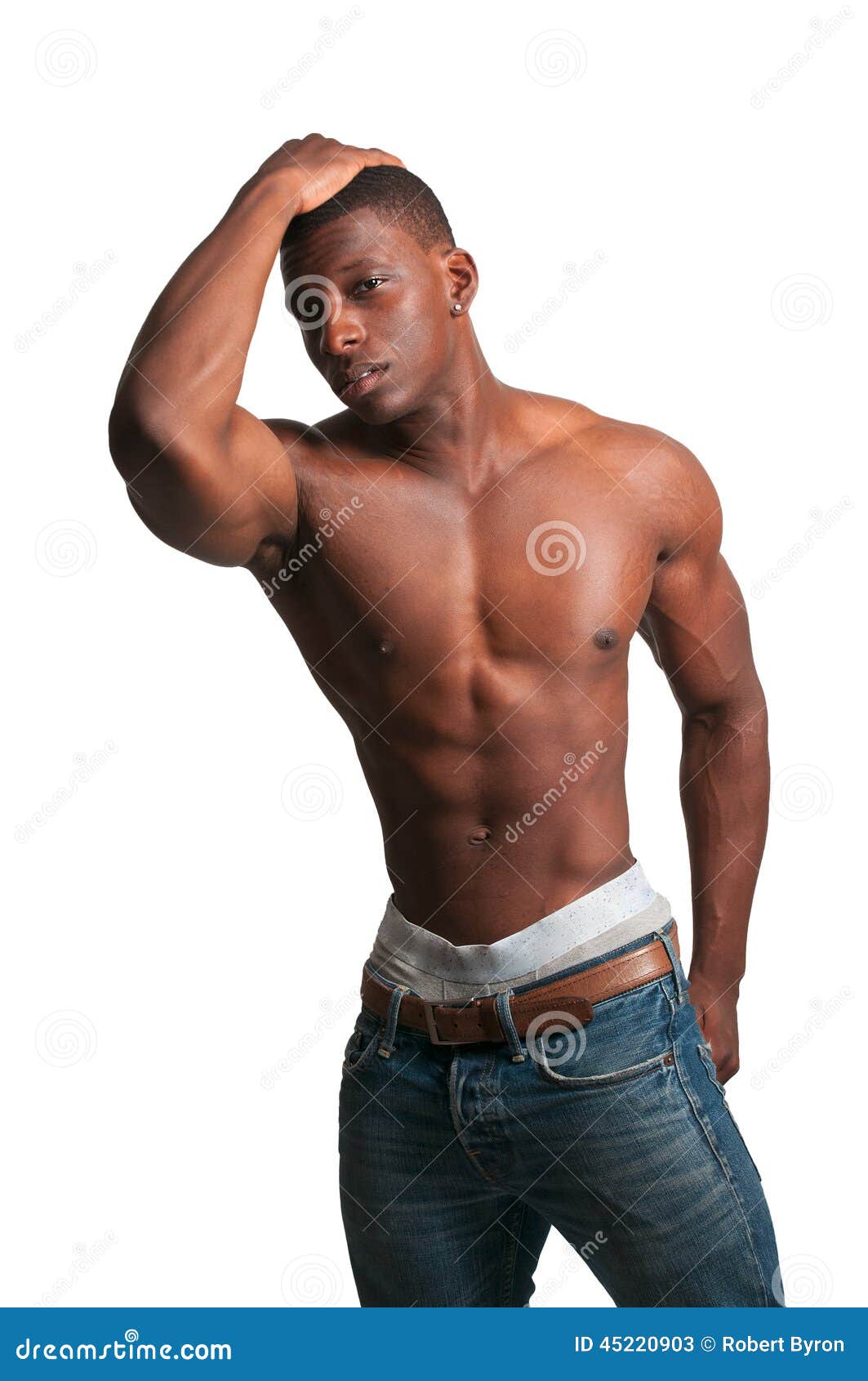 Murzyn obraz stock. Obraz złożonej z dojrzały, ufny, koszula - 45220903