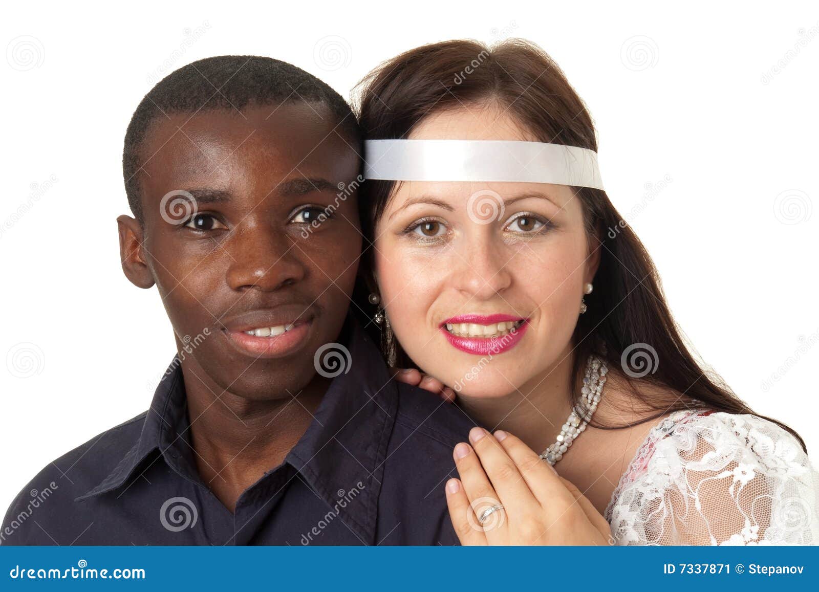 Murzyn biała kobieta obraz stock. Obraz złożonej z twarzowy - 7337871