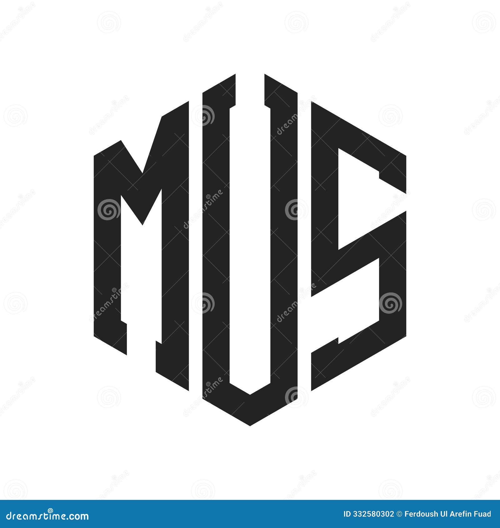 MUS Logo Design. Initial Letter MUS Monogram Logo Using Hexagon Shape ...