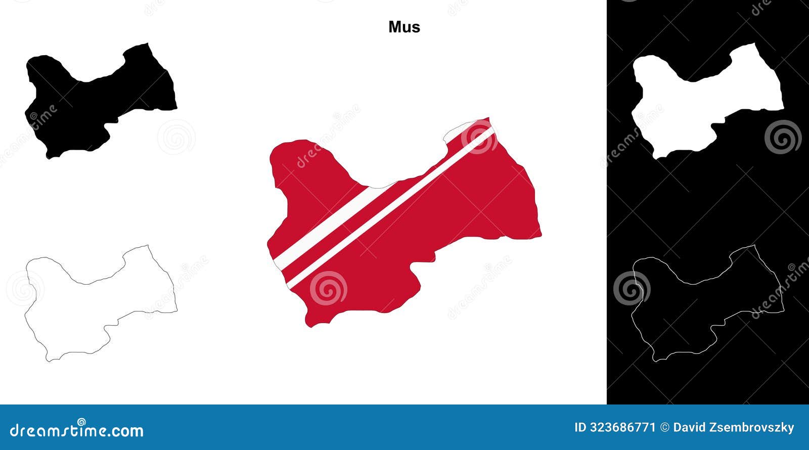 Mus outline map stock vector. Illustration of boundary - 323686771