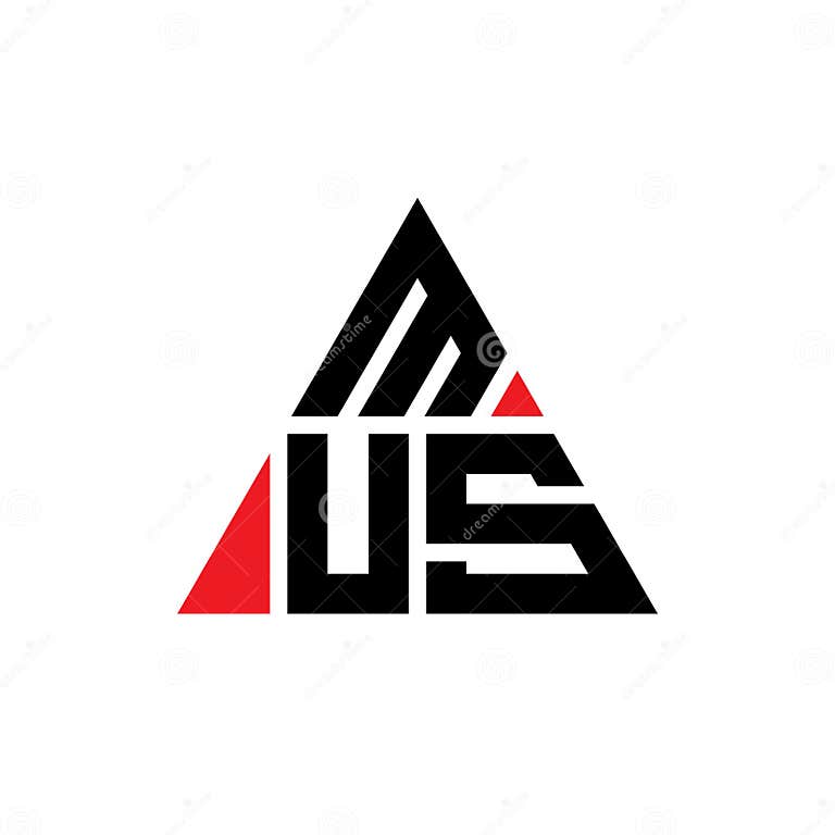 MUS Triangle Letter Logo Design with Triangle Shape. MUS Triangle Logo ...