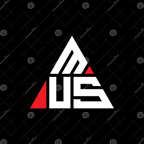 MUS Triangle Letter Logo Design with Triangle Shape. MUS Triangle Logo ...
