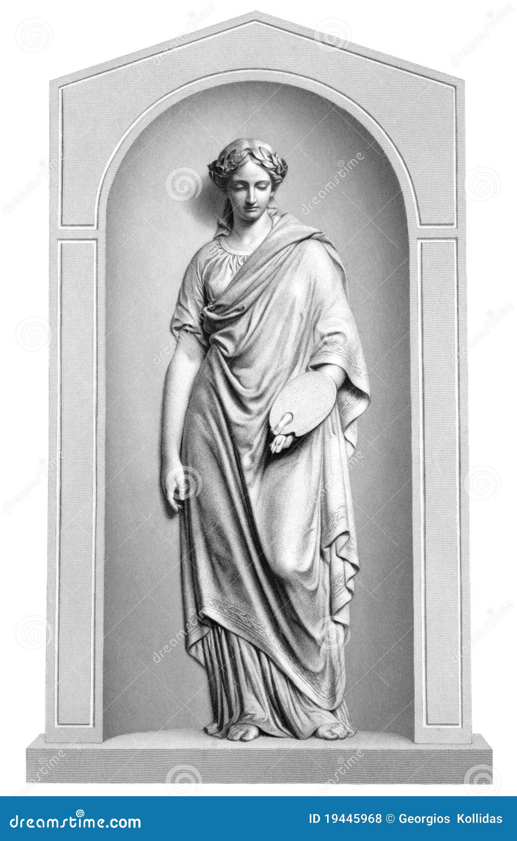 Musa da pintura foto de stock editorial. Imagem de arqueologia - 19445968