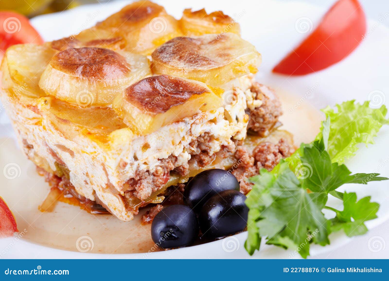 Musaka stock photo. Image of tomato, herbs, appetizing - 22788876