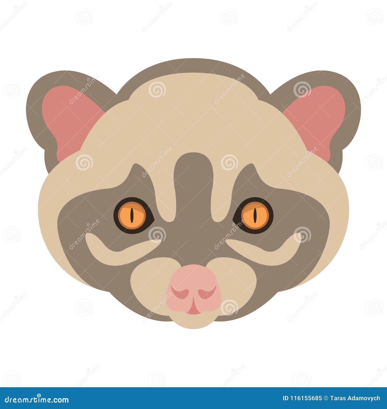 Musang Vector Illustration Flat Style Black Silhouette | CartoonDealer ...